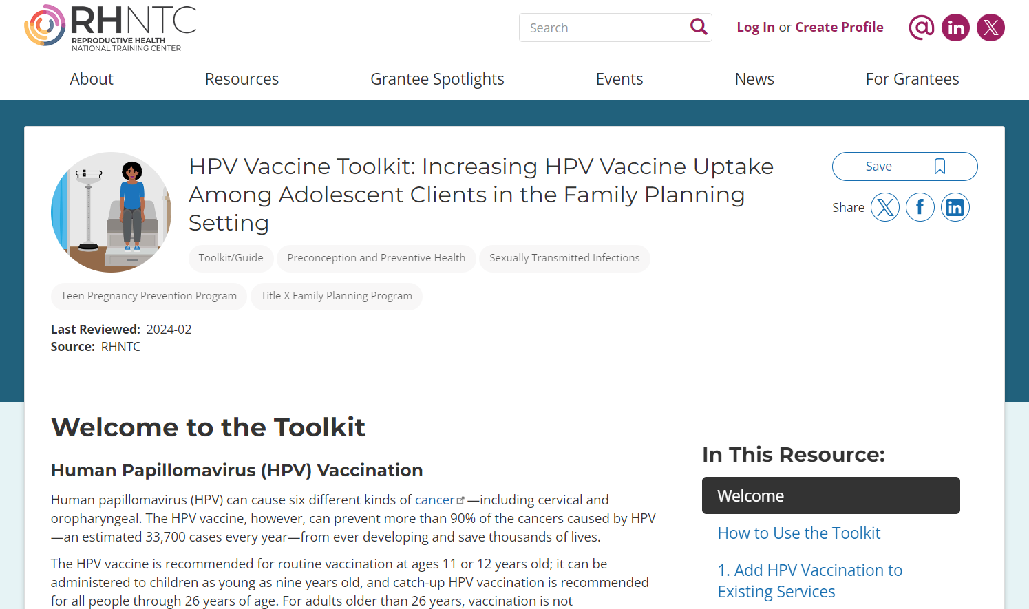 Toolkit: Increasing HPV Vaccine Uptake Among Adolescent Clients in the ... Toolkit: Increasing HPV Vaccine Uptake Among Adolescent Clients in the ...